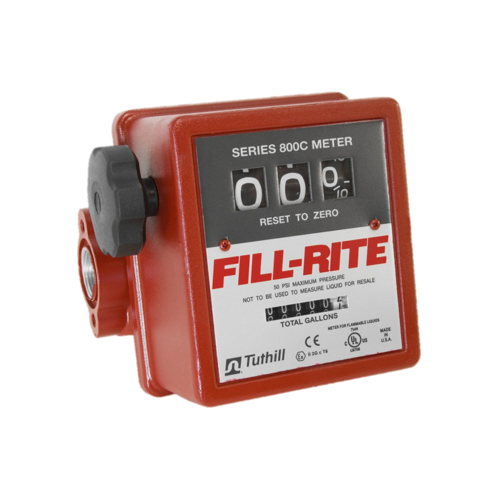 Fill Rite 807CL1 1" 3-Wheel Mechanical Liter Meter - National Petroleum ...