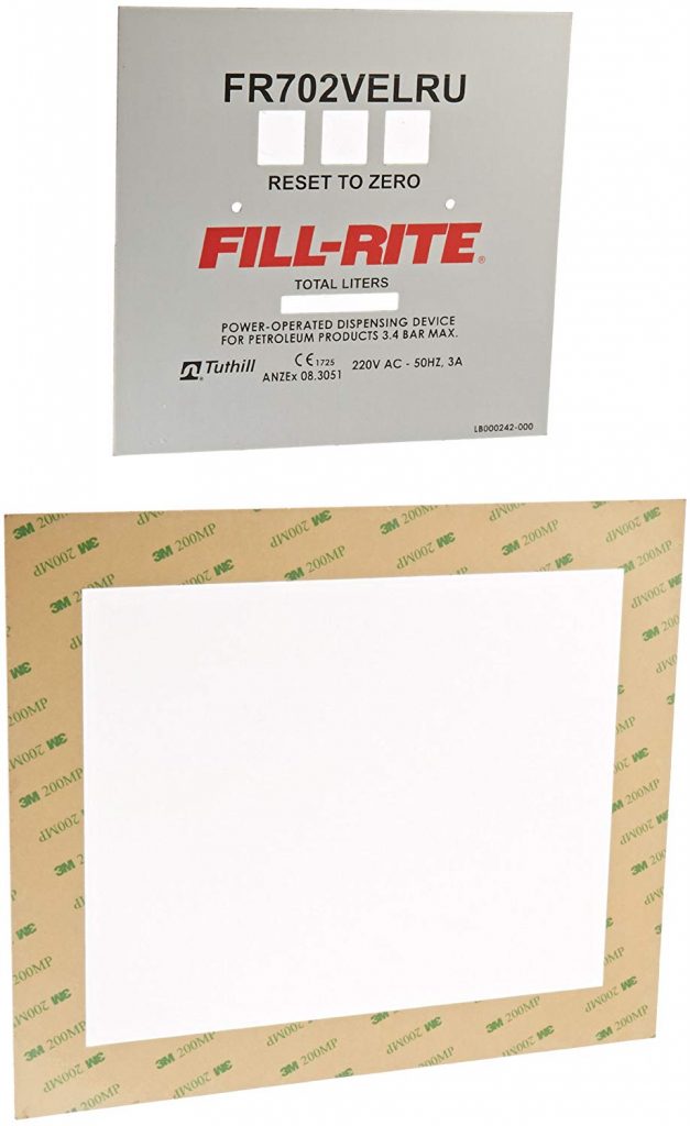 Fill Rite Faceplate Kit for Model FR702VELRU Cabinet Pump - National ...