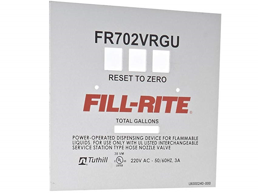 Fill Rite Faceplate Kit for Model FR702VRGU Cabinet Pump - National ...
