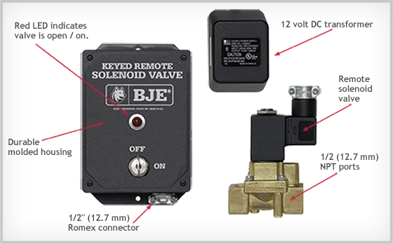 BJE Keyed Remote Solenoid Valve System - National Petroleum Equipment