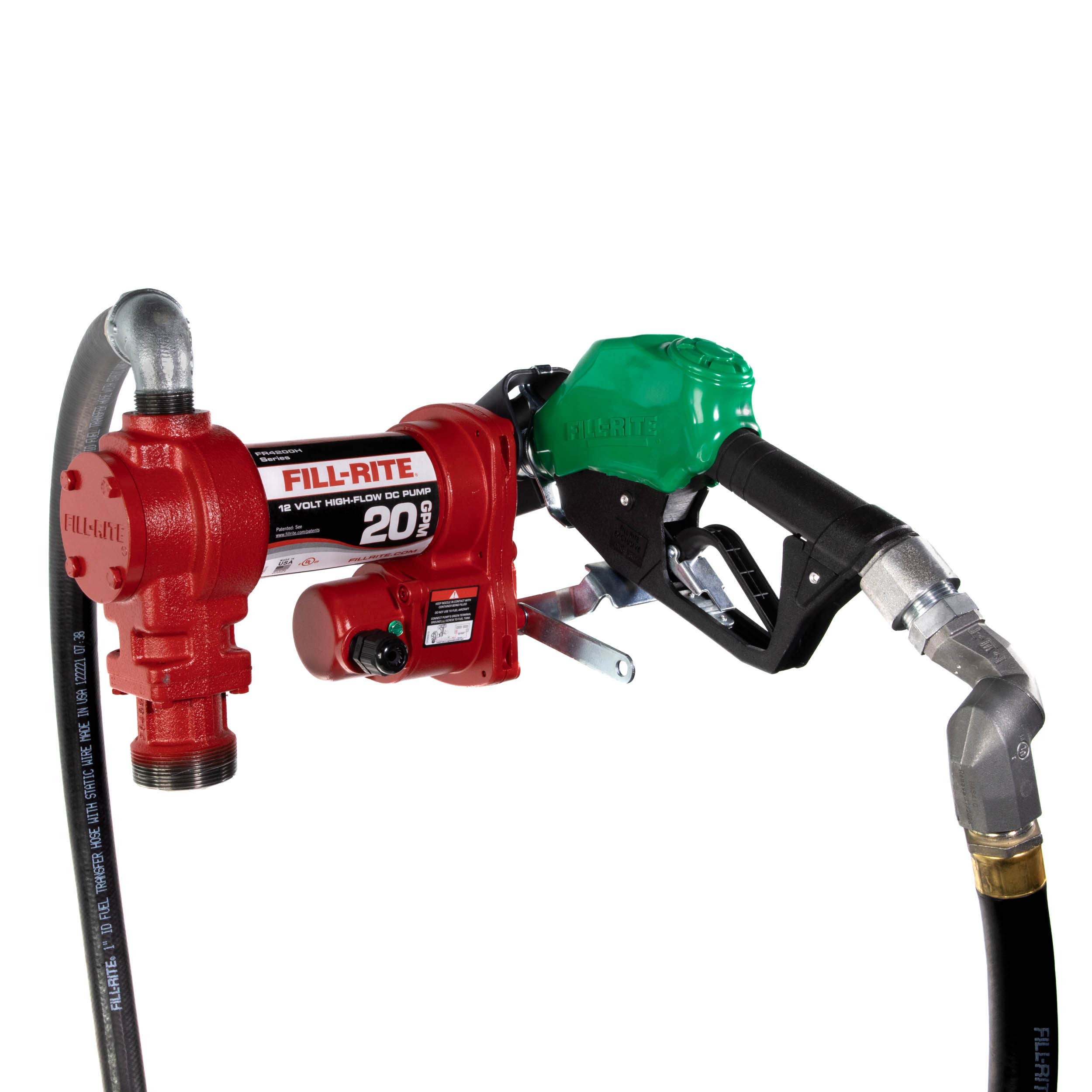 Fill Rite FR4220HDSQ 12V DC 20 GPM Fuel Transfer Pump with Nozzle ...