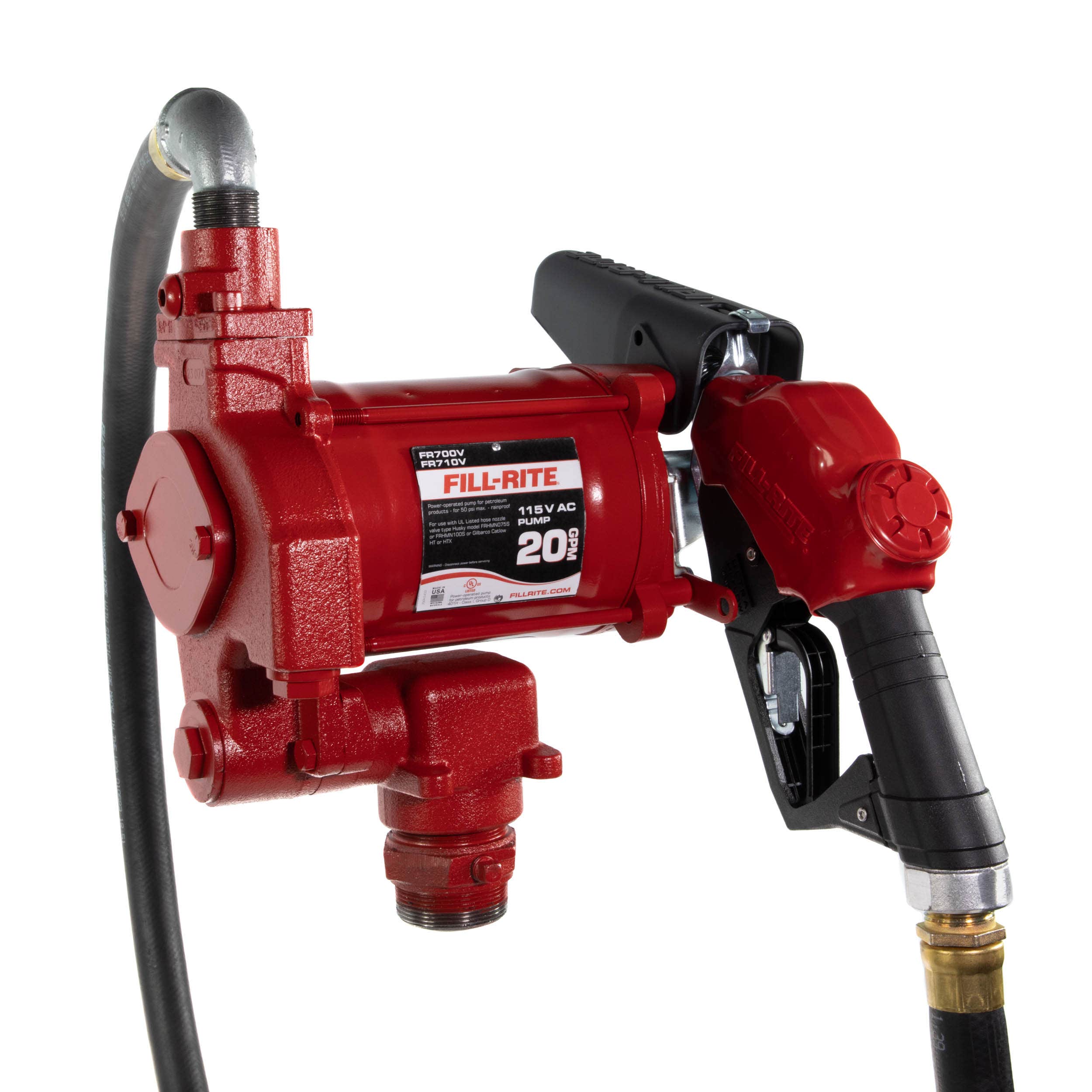 Fill Rite FR710VB 115V AC 20 GPM Fuel Transfer Pump with Nozzle ...