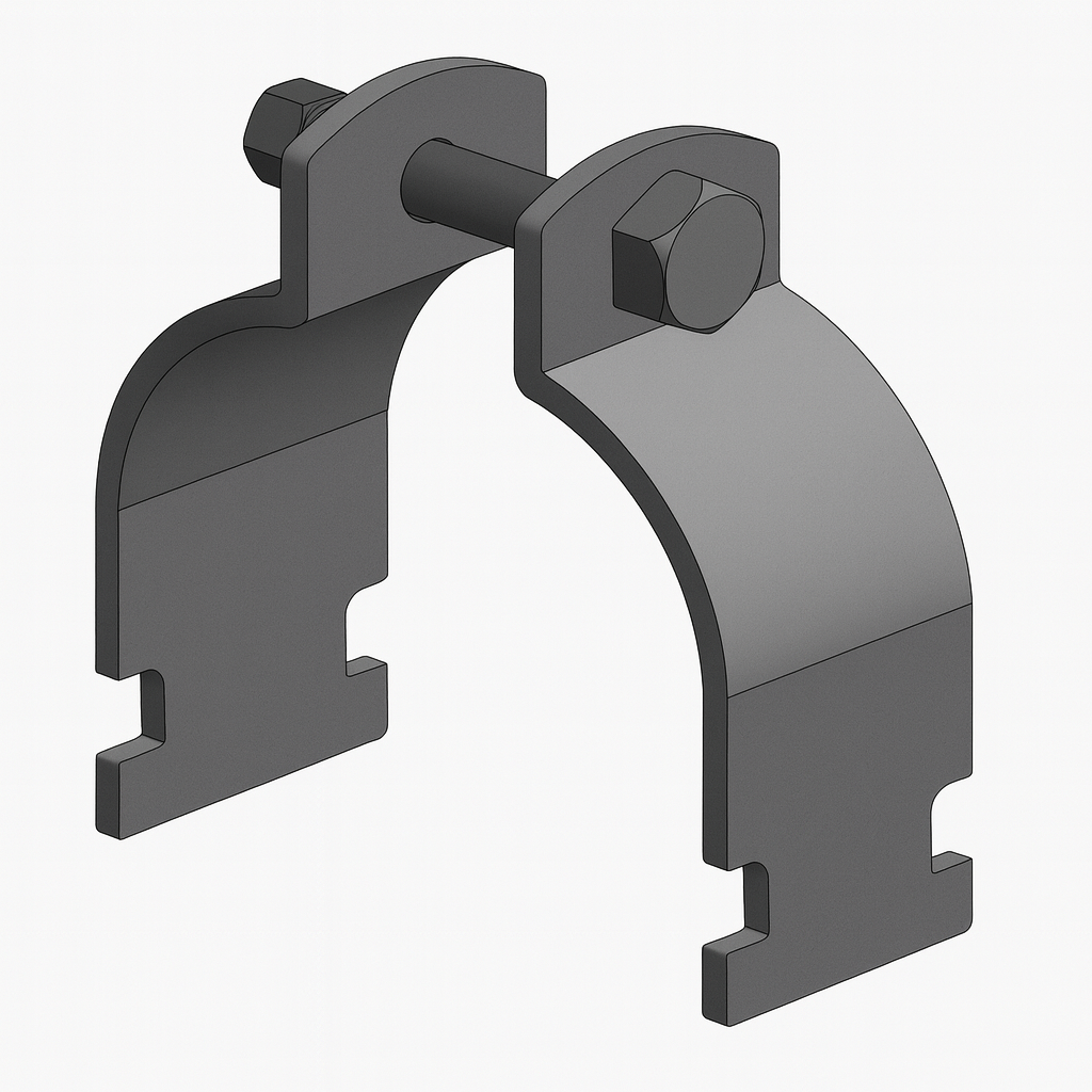 Omegaflex 1-1/2" Stainless Steel DoubleTrac Strut Clamp 2.375” ID - 10 ...