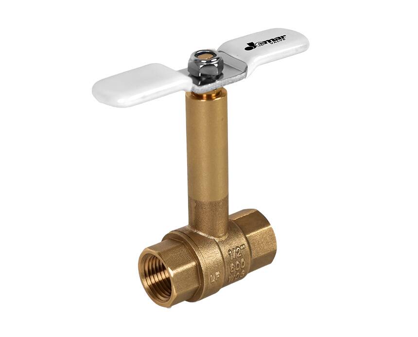 Jomar Valve 1/2" Lead Free Brass Ball Valve, 2 Piece, Full Port ...