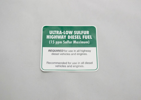 ULTRA LOW SULFUR EPA DECAL - National Petroleum Equipment