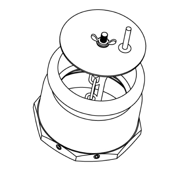 Emco Fill Adapter, Aluminum, for Franklin INCON Probe, 4" NPSM x 4" CAM ...