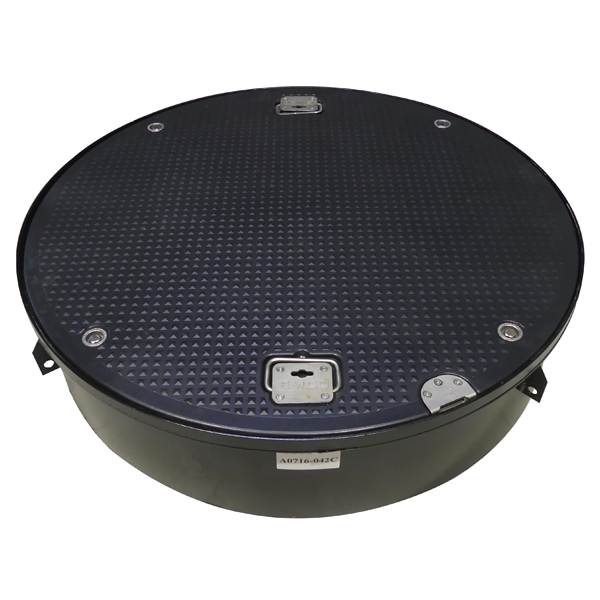 Emco Manhole Round, 44" x 10", Cam-Lock, Black Comp Lid [4 3/4" Red ...