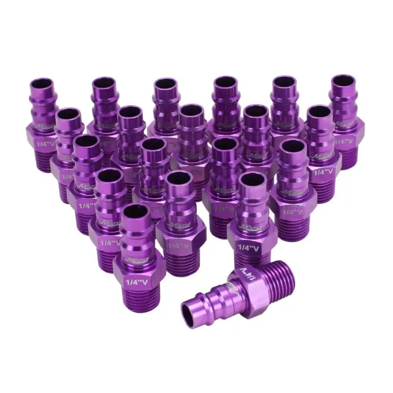 Milton COLORFIT® HIGHFLOWPRO® Plugs (V-Style, Purple) - 1/4" NPT (Box ...