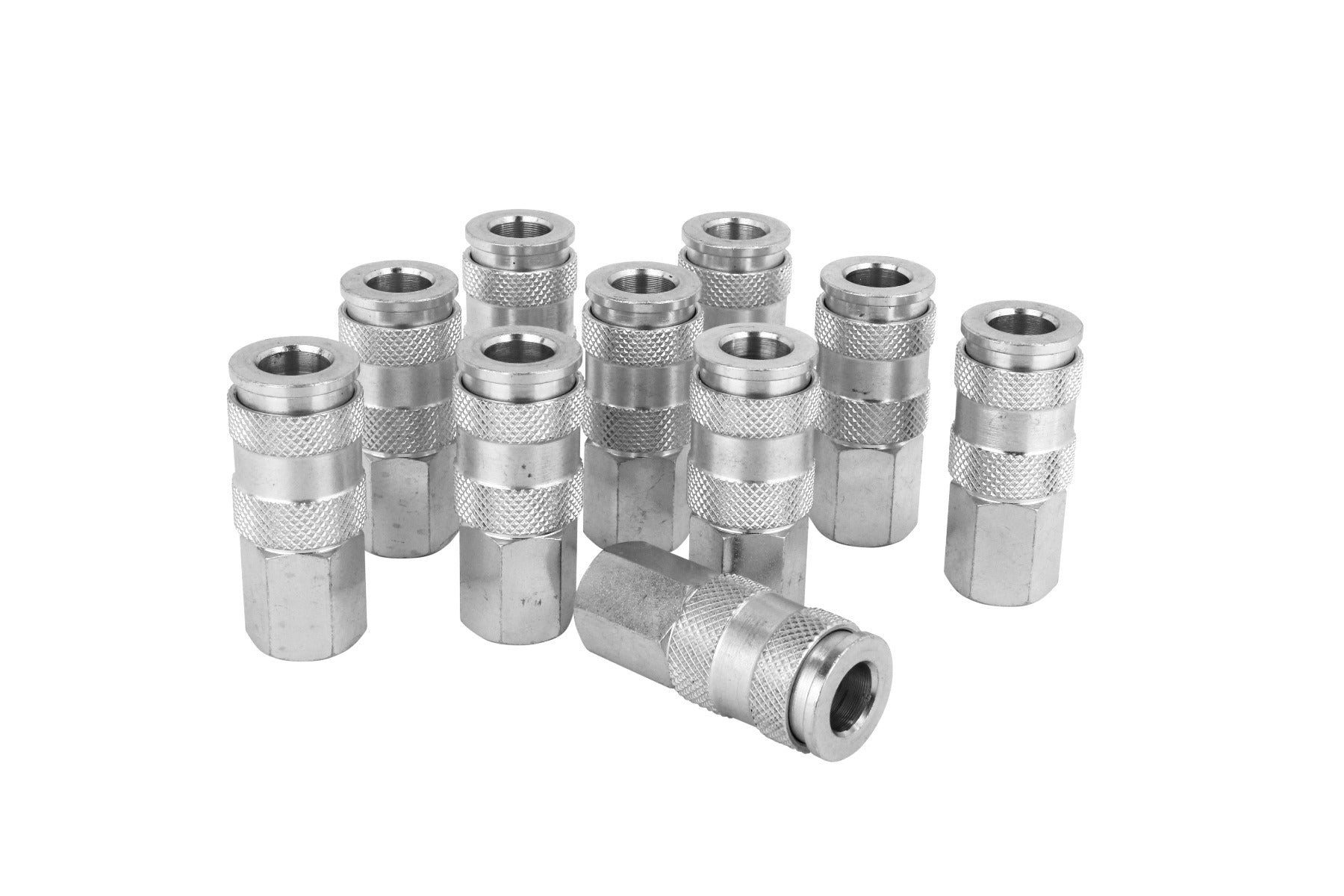 Milton 1/4" FNPT High Flow (V-Style) Quick-Connect Steel Coupler (Box ...