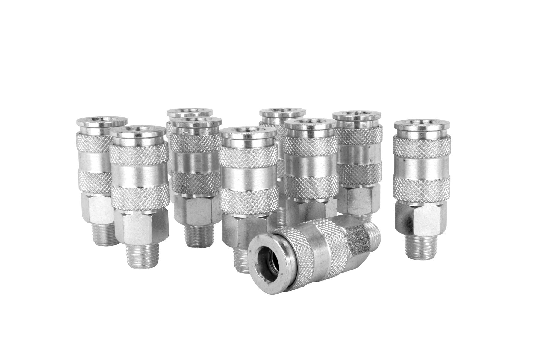 Milton 1/4" MNPT High Flow (V-Style) Quick-Connect Steel Coupler (Box ...