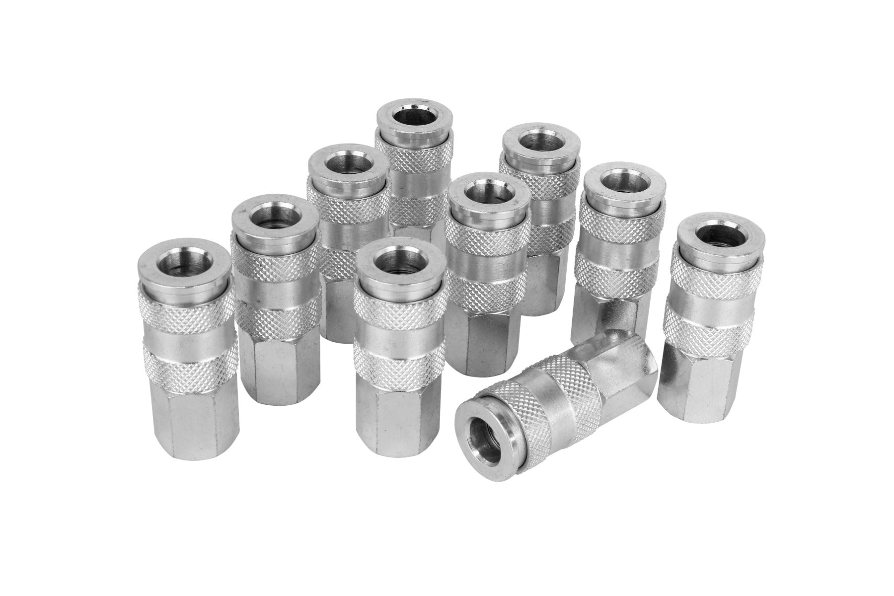 Milton 3/8" FNPT High Flow (V-Style) Quick-Connect Steel Coupler (Box ...