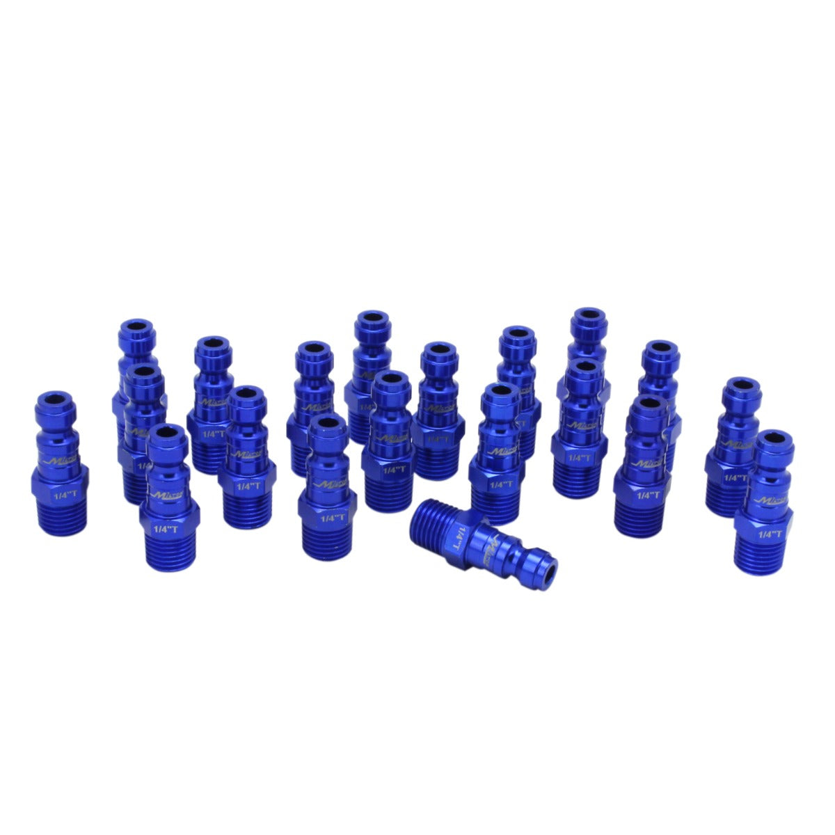 Milton COLORFIT® Plugs (T-Style, Blue) - 1/4" NPT (Box of 20 ...