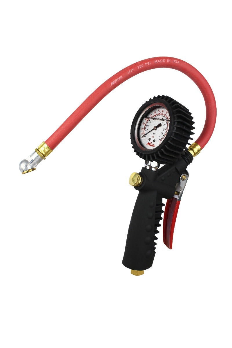 Milton Pro Analog Tire Inflator/Pressure Pistol Grip Gauge, Ball Foot ...