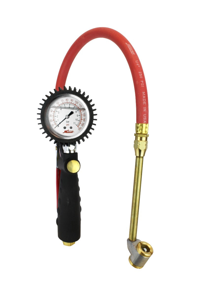 Milton Pro Analog Tire Inflator/Pressure Pistol Grip Gauge Large Bore ...